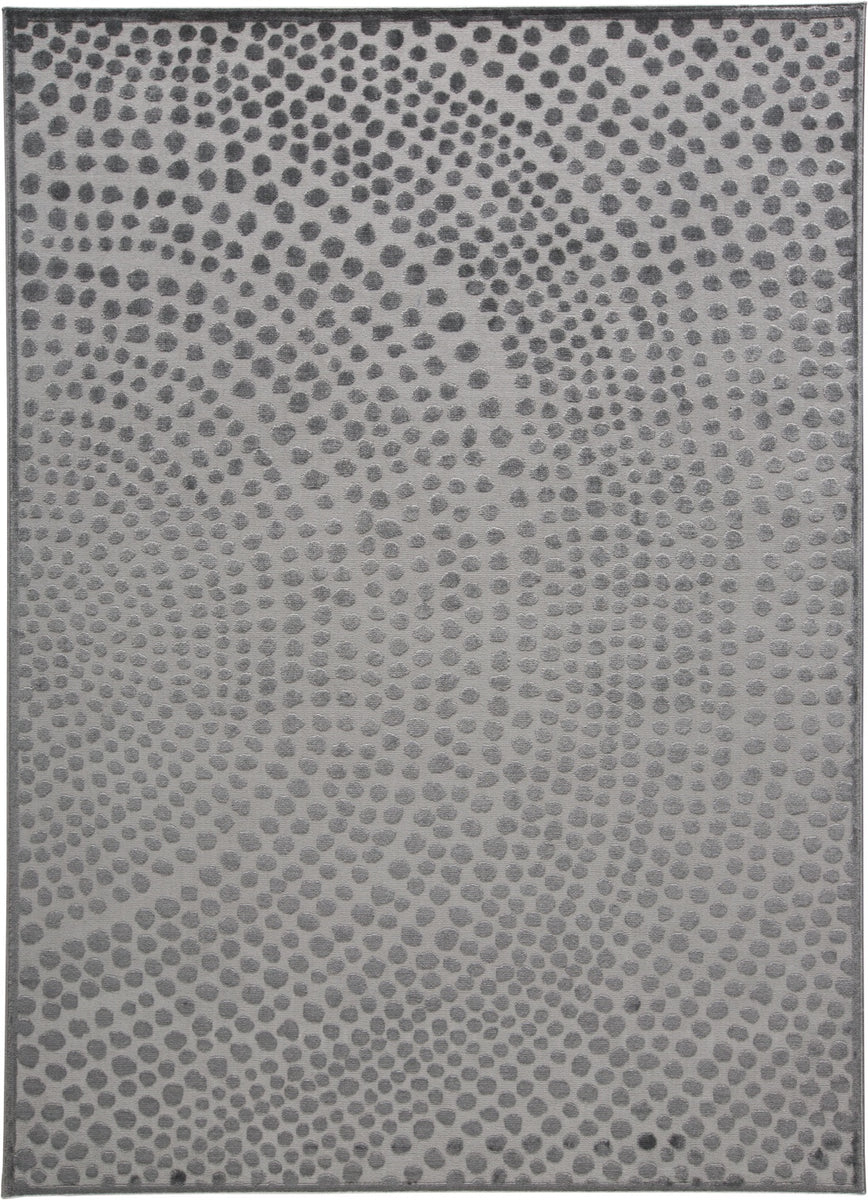 Feizy Gaspar Modern Polka Dots - Gray/Silver/Ivory Area Rug – Boutique Rugs