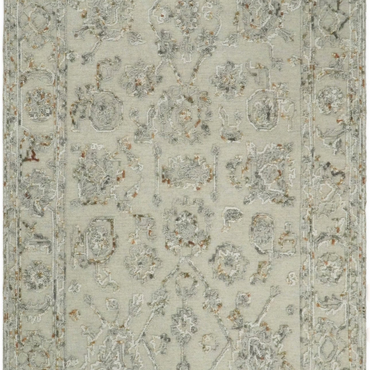 5x8 Hand Hooked Beige and Silver Wool Textured Loop Area Rug | GAR2 ...