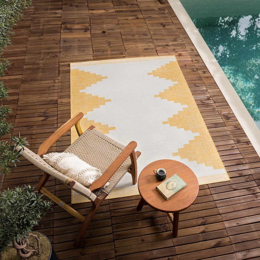 Djugun Yellow Outdoor Rug – Boutique Rugs