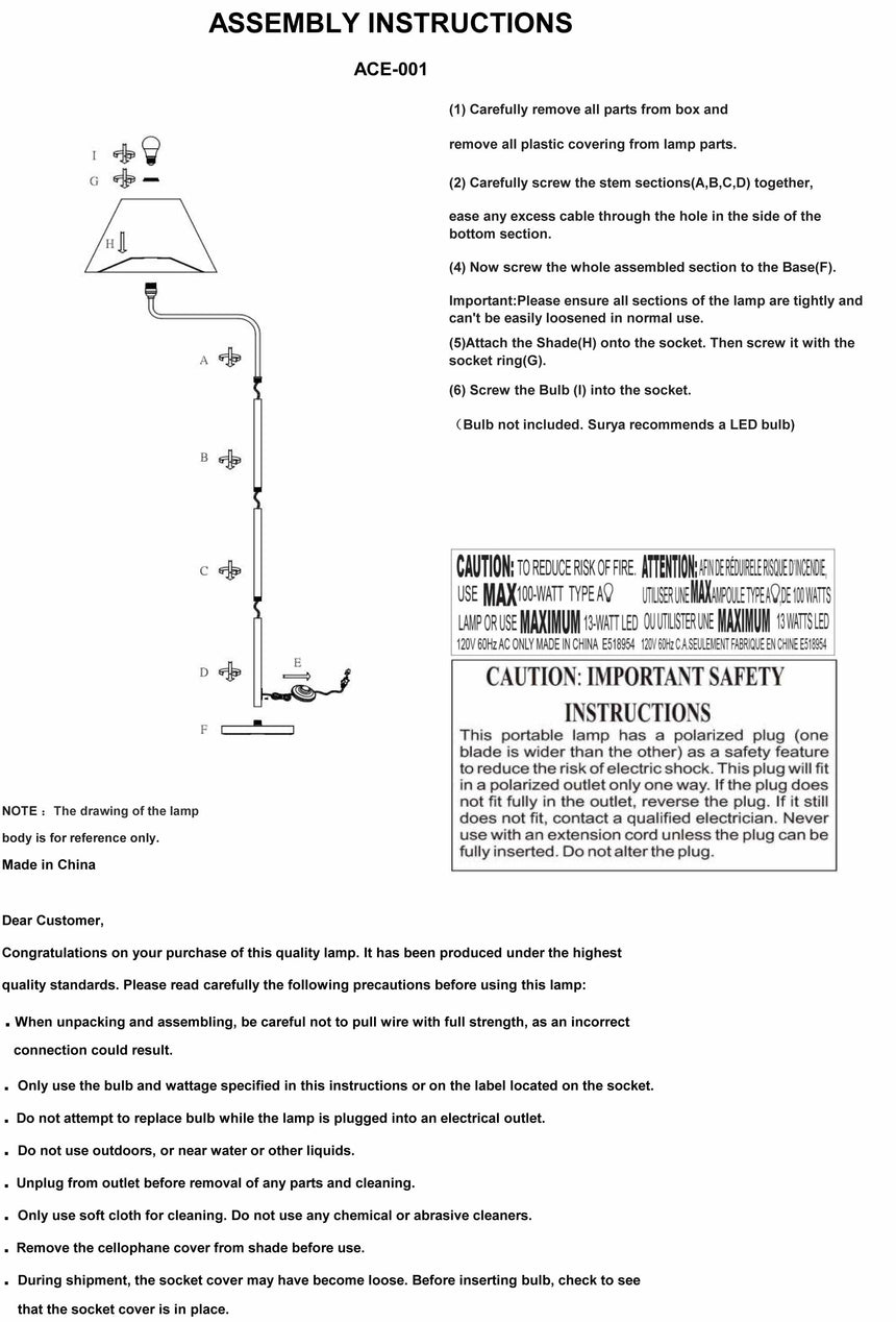 Leninskiy Floor Lamp – Boutique Rugs