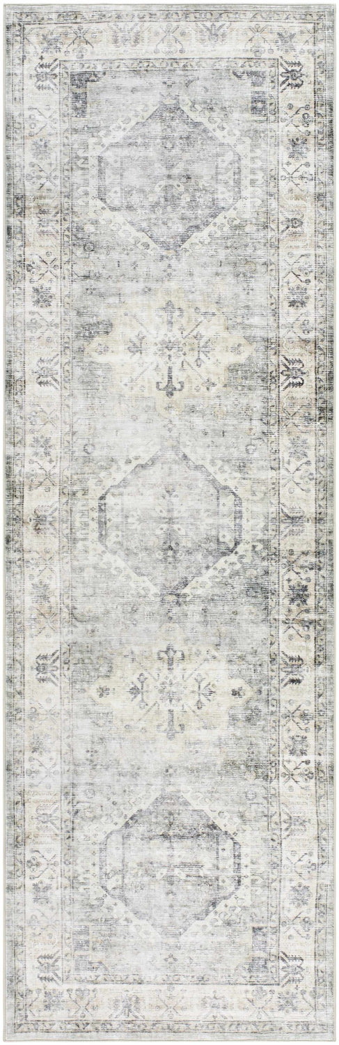 Laran Sage Distressed Washable Area Rug – Boutique Rugs