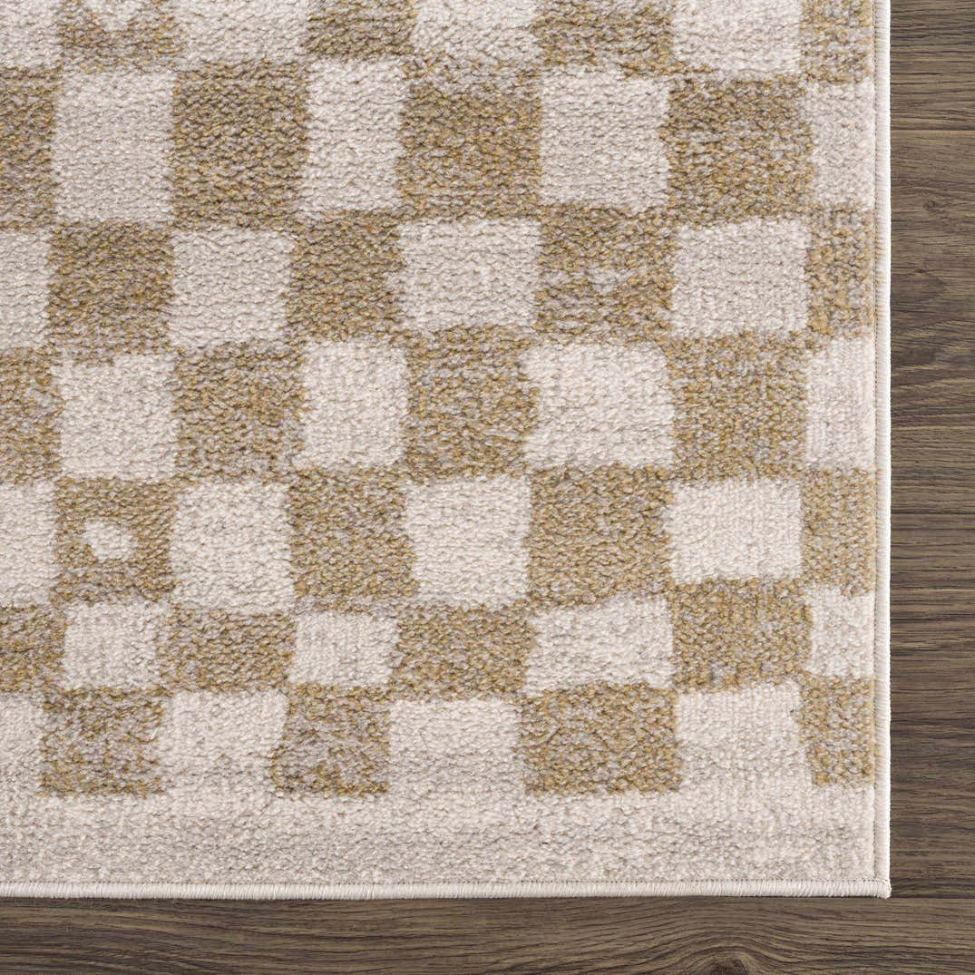 Benjy Irregular Checkboard Rug - Cream&Gold – Boutique Rugs