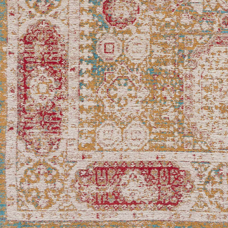 Wrangell Mustard/Red Damask Carpet Area Rug - Clearance – Boutique Rugs