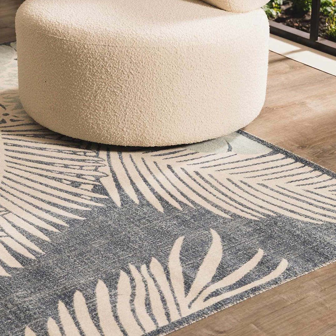 Thebarton Coastal Blue Palm Area Rug – Boutique Rugs