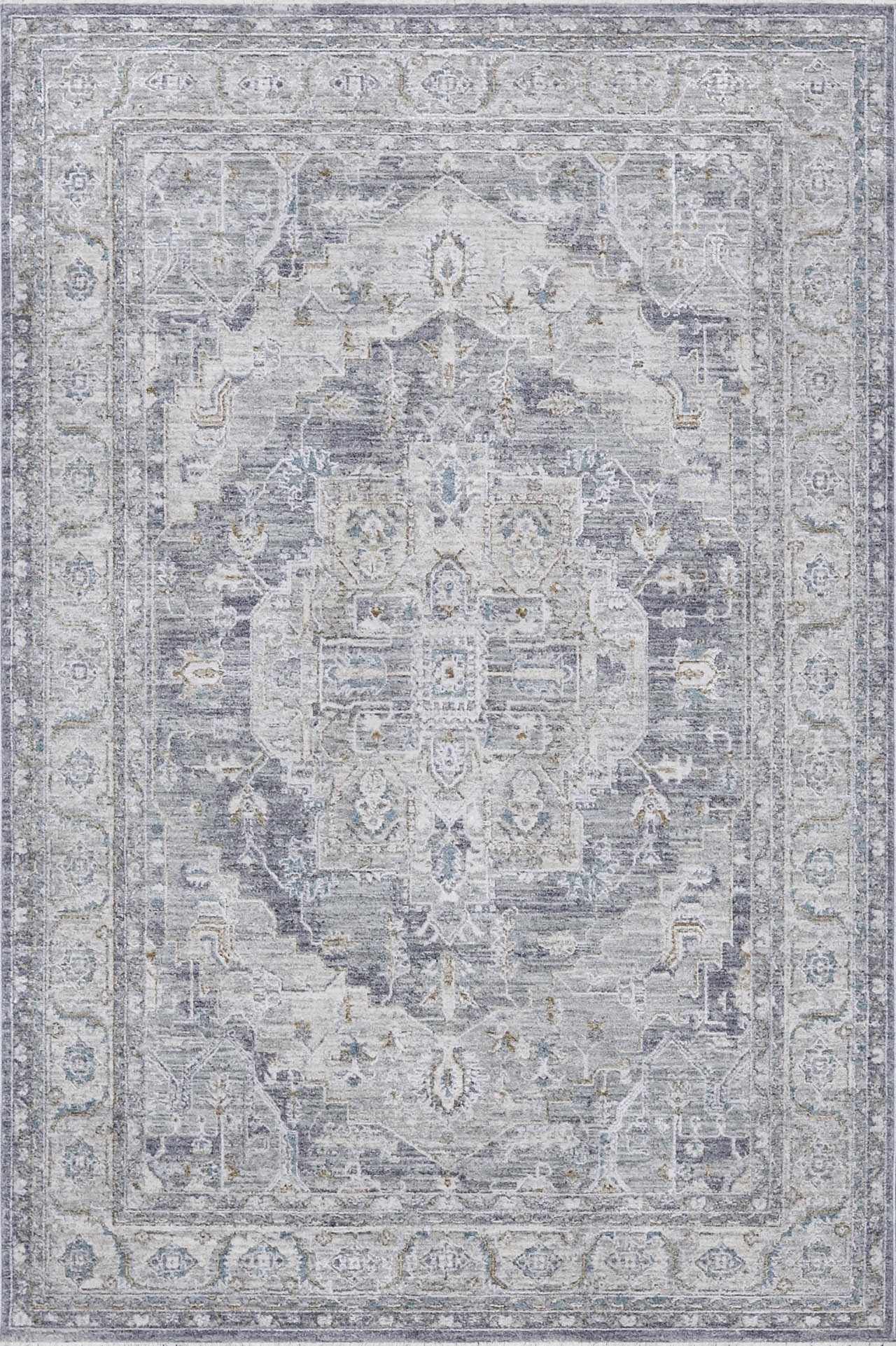 Ulubey Distressed Gray Area Rug