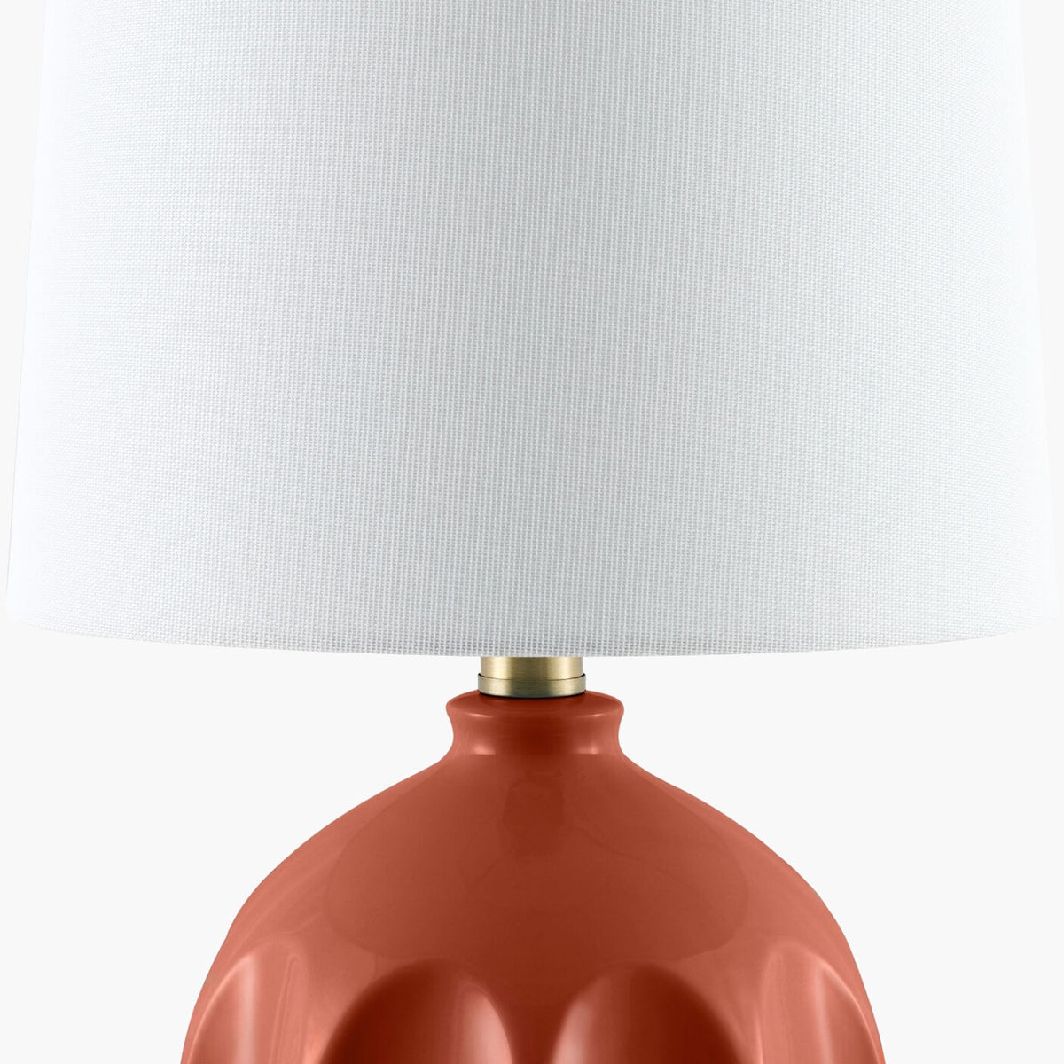 Brick Red Modern Table Lamp with global details for bedside or console ...