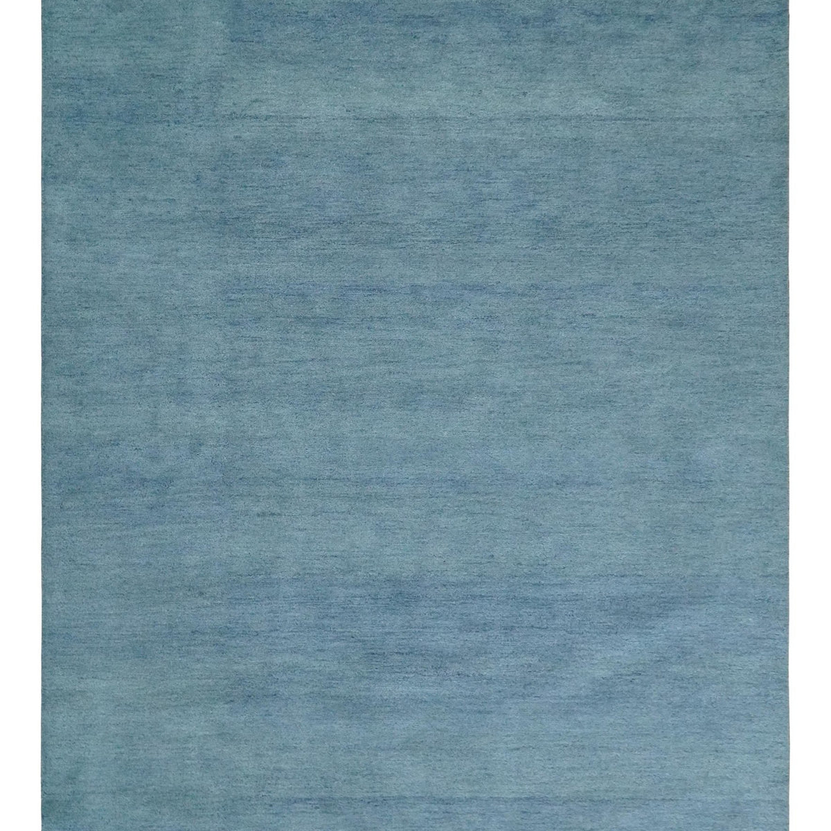 Custom Made Solid Plane Light Blue Woolen Hand Tufted wool area Rug ...