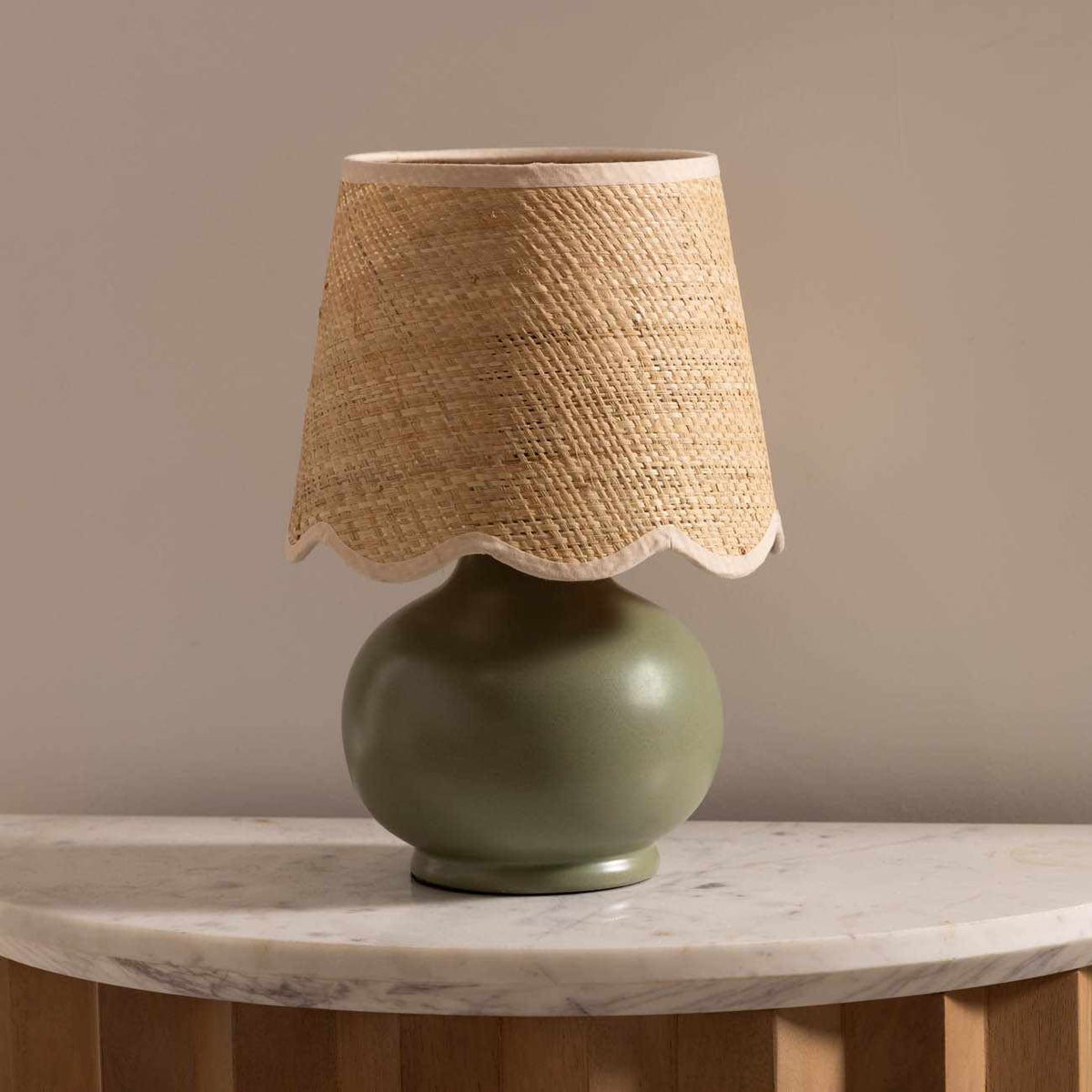 Kupua Green Solid Ceramic Table Lamp – Boutique Rugs