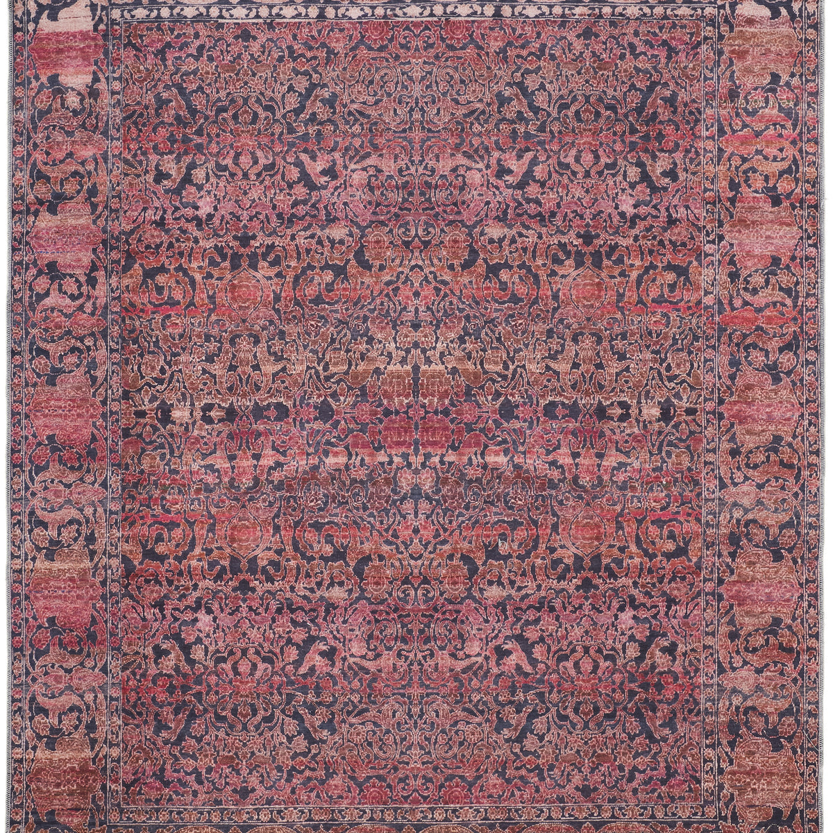 Feizy Voss Transitional Damask - Orange/Red/Gray Area Rug – Boutique Rugs