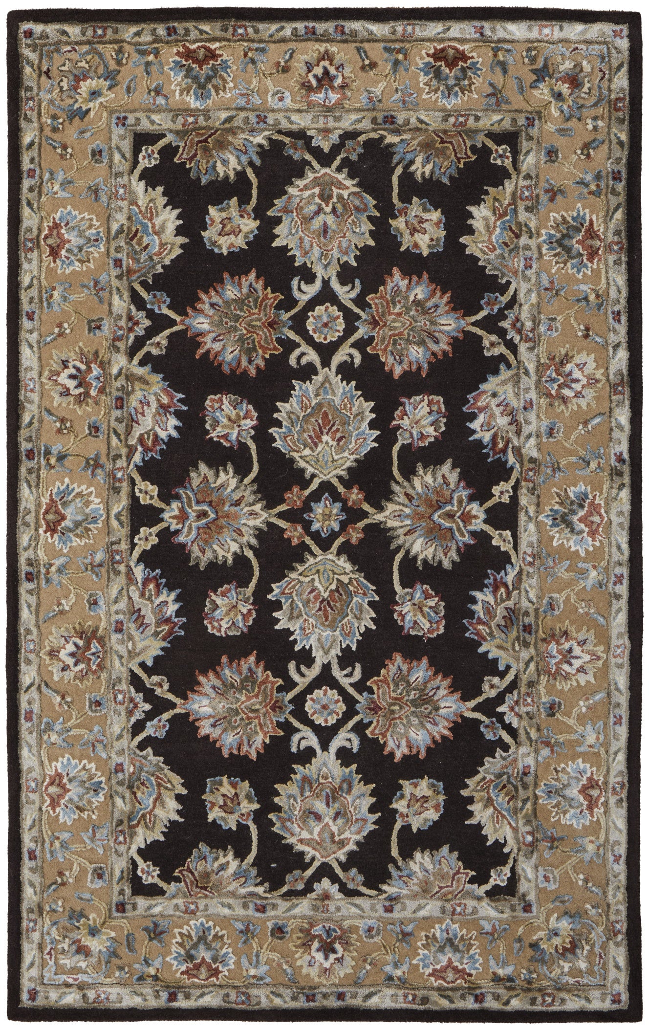 Prescott Traditional Floral & Botanical - Brown/Tan/Orange Area Rug