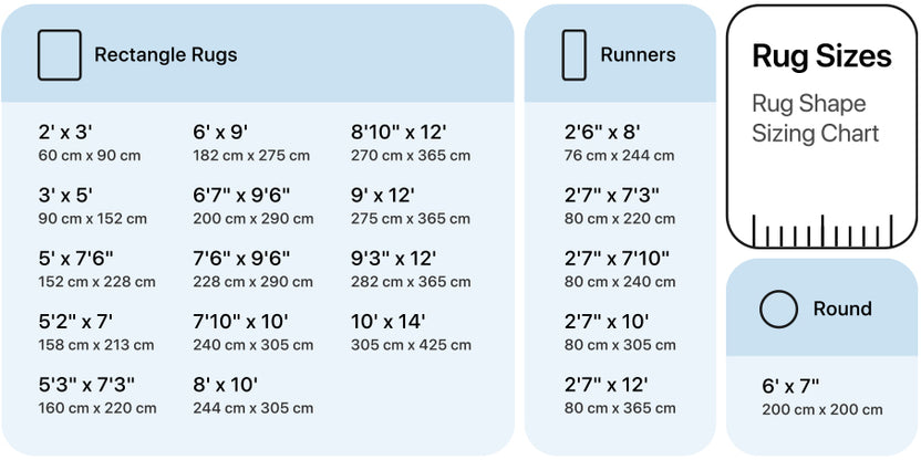 Rug Size Guide | Boutique Rugs