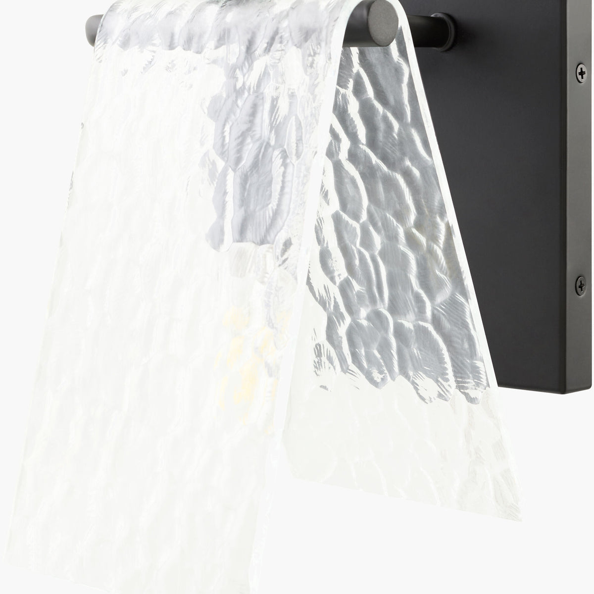Deep White Modern Wall Sconce with glass details for hallway or bedroo ...