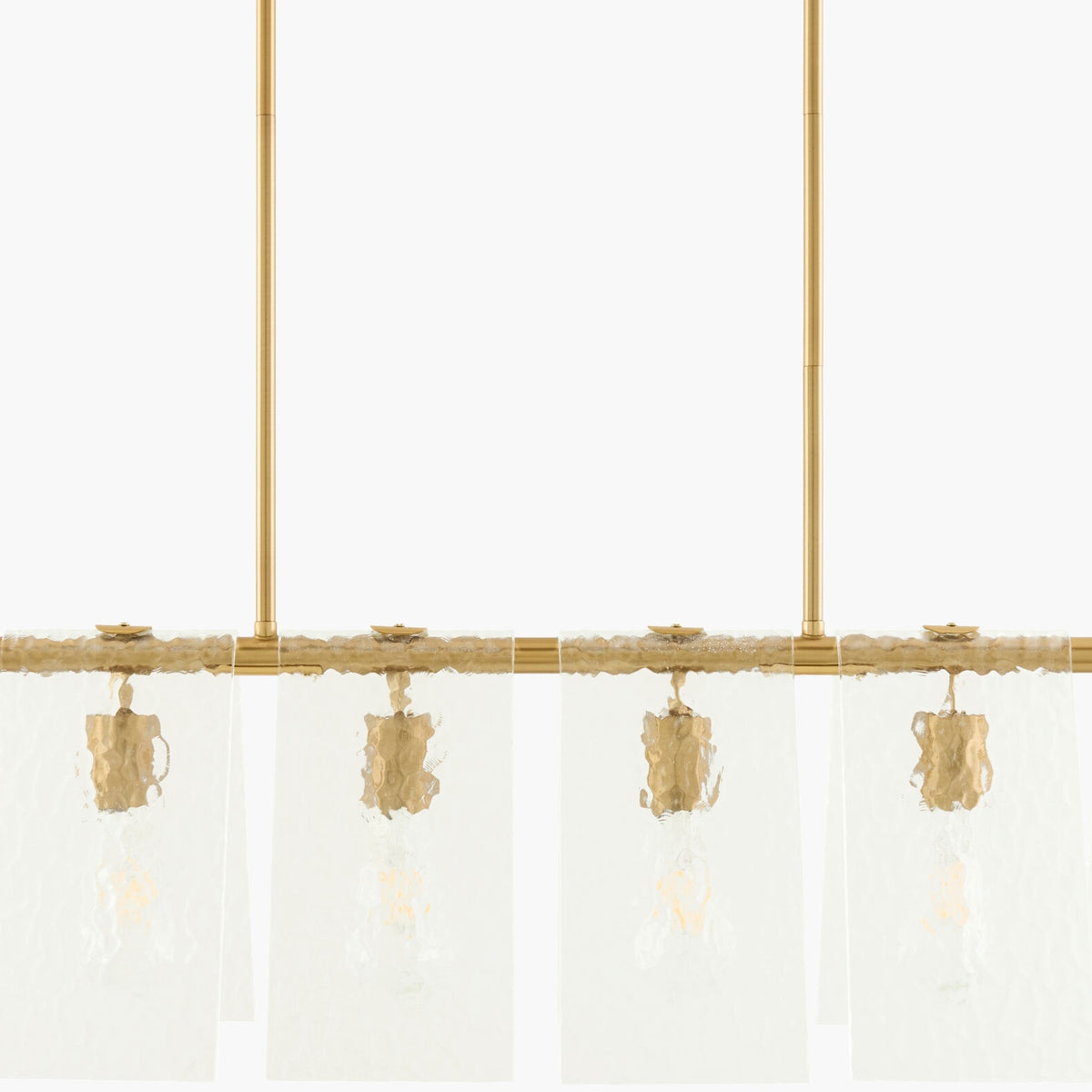 Rich Tan Modern Chandelier with glass details for dining or living roo ...