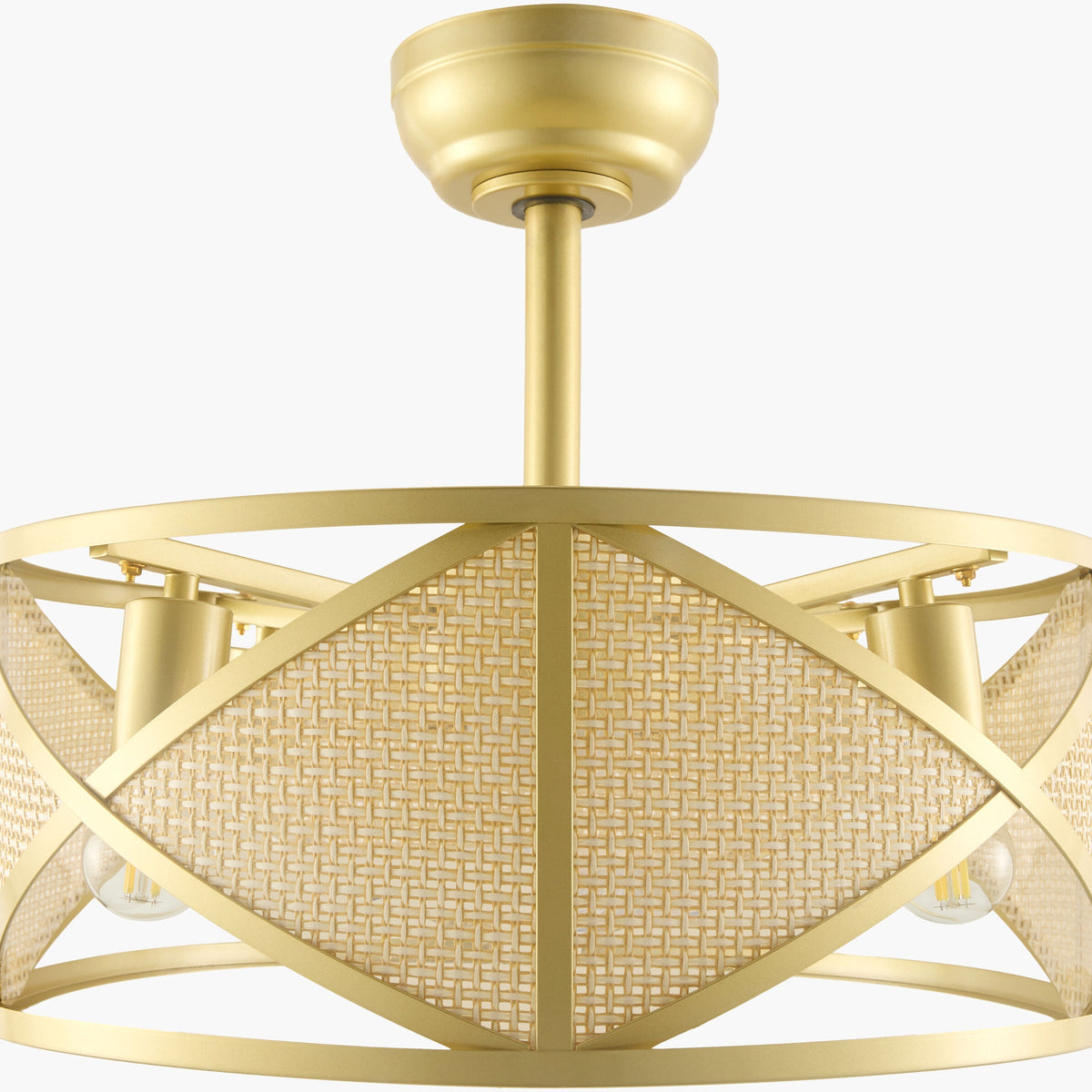 Tan Coastal Chandelier with rattan details for dining or living rooms ...