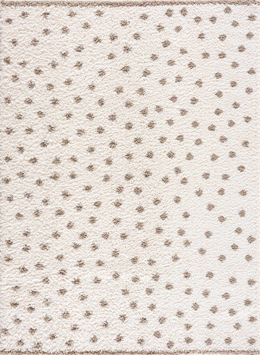 Chaia Dotted Cream & Brown Plush Rug – Boutique Rugs
