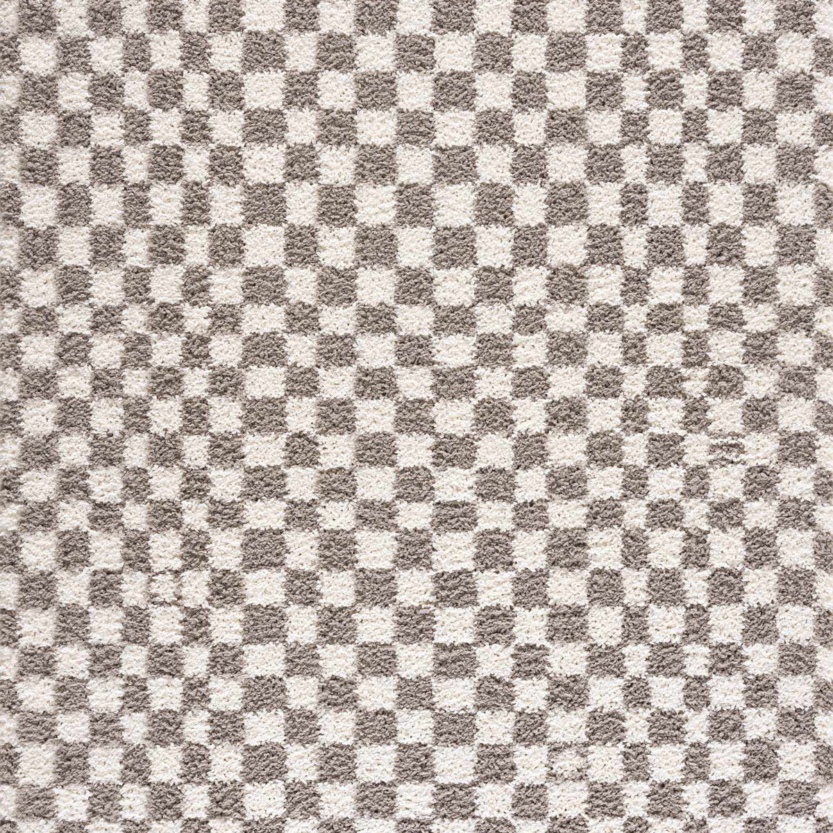 Kieu Taupe Checkered Plush Rug – Boutique Rugs