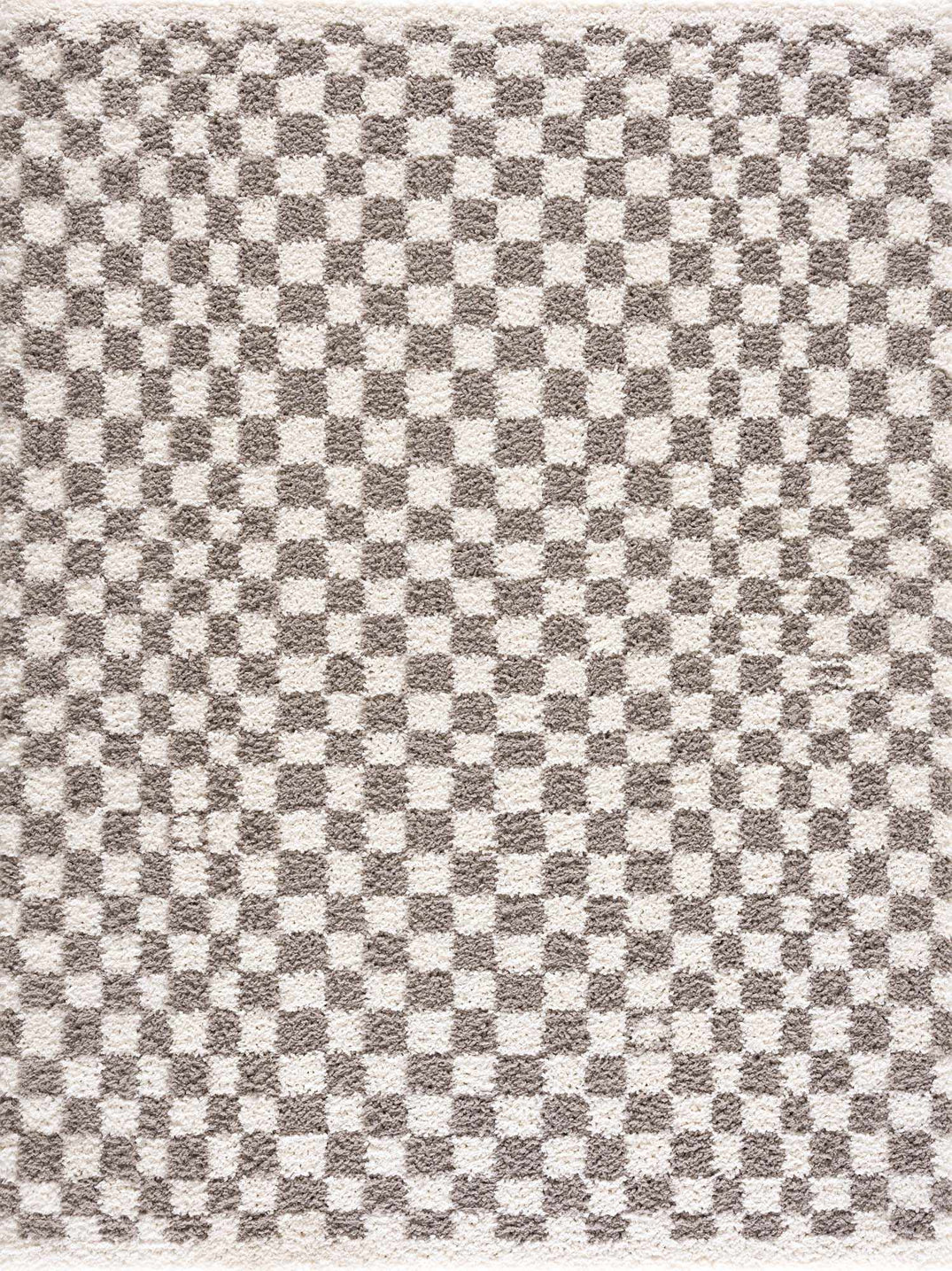 Kieu Taupe Checkered Plush Rug – Boutique Rugs