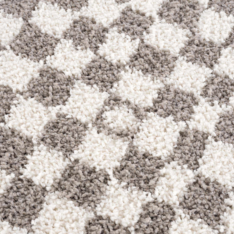 Kieu Taupe Checkered Plush Rug – Boutique Rugs