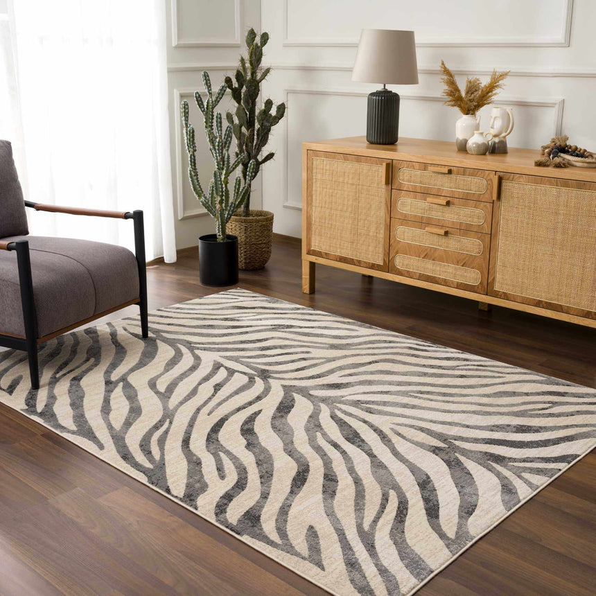 grey patterned rug