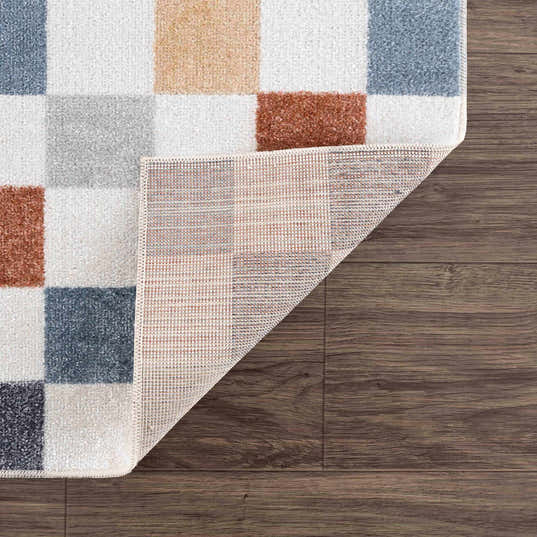 Alie Colorful Checkered Washable Rug – Boutique Rugs