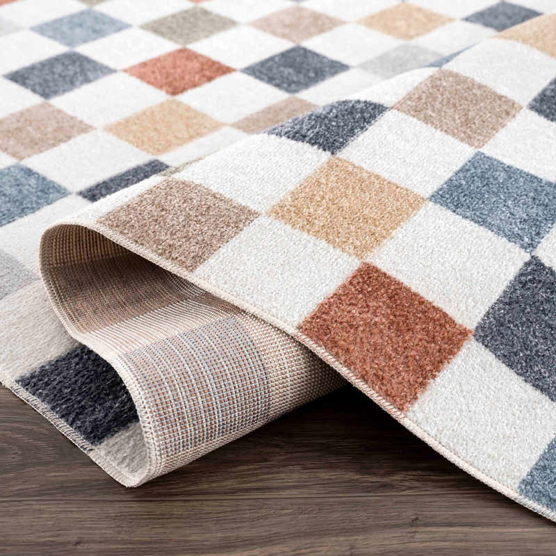 Alie Colorful Checkered Washable Rug – Boutique Rugs