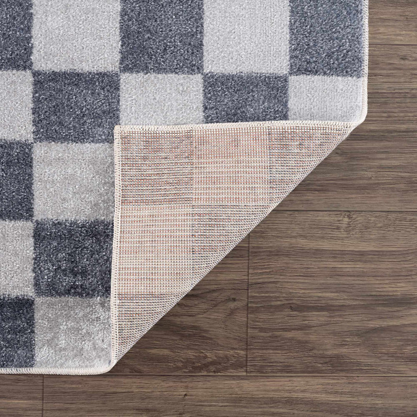 gray gingham rug