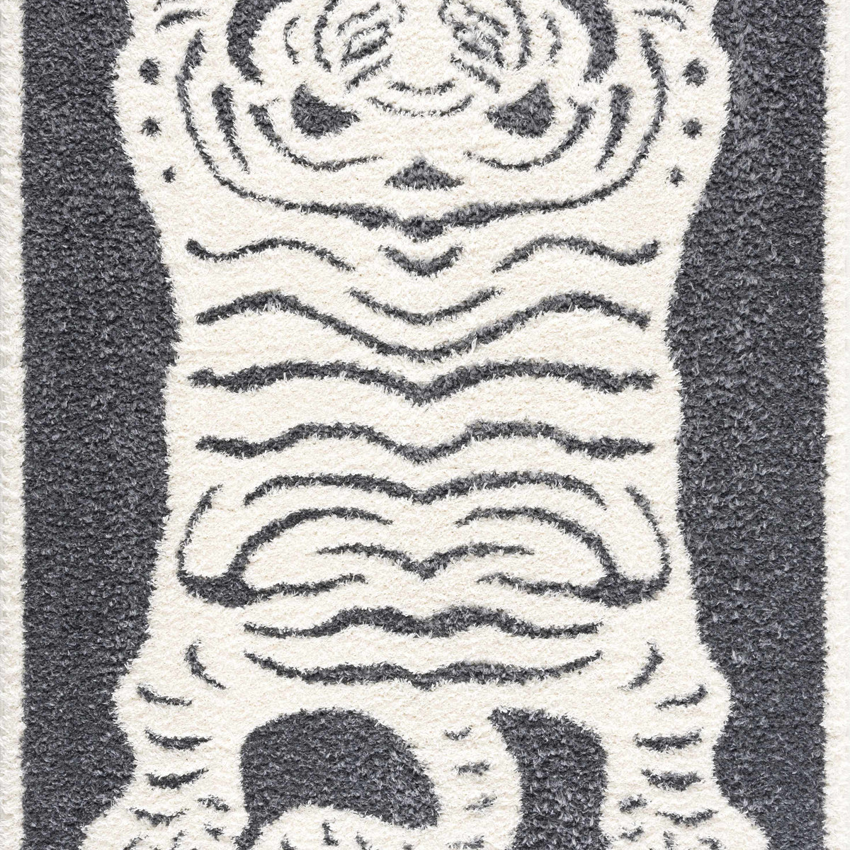 Zane Charcoal Tibetan Tiger Plush Rug – Boutique Rugs
