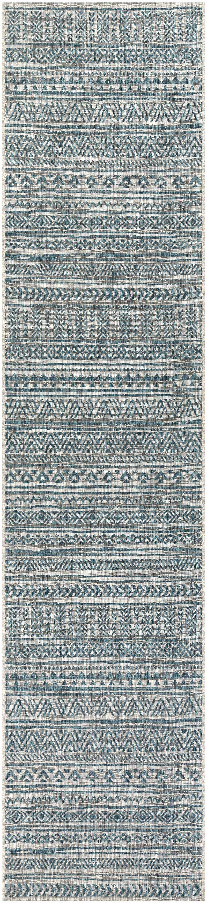 Novato Aqua All Over Pattern Performance Rug – Boutique Rugs