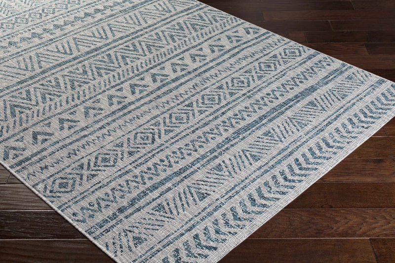 Novato Aqua All Over Pattern Performance Rug – Boutique Rugs