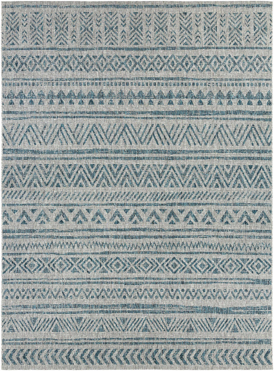 Novato Aqua All Over Pattern Performance Rug – Boutique Rugs