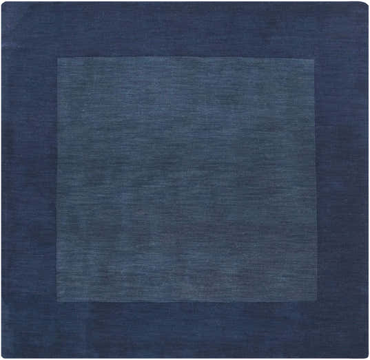 Bordered Solid Ink Blue Wool Rug – Boutique Rugs
