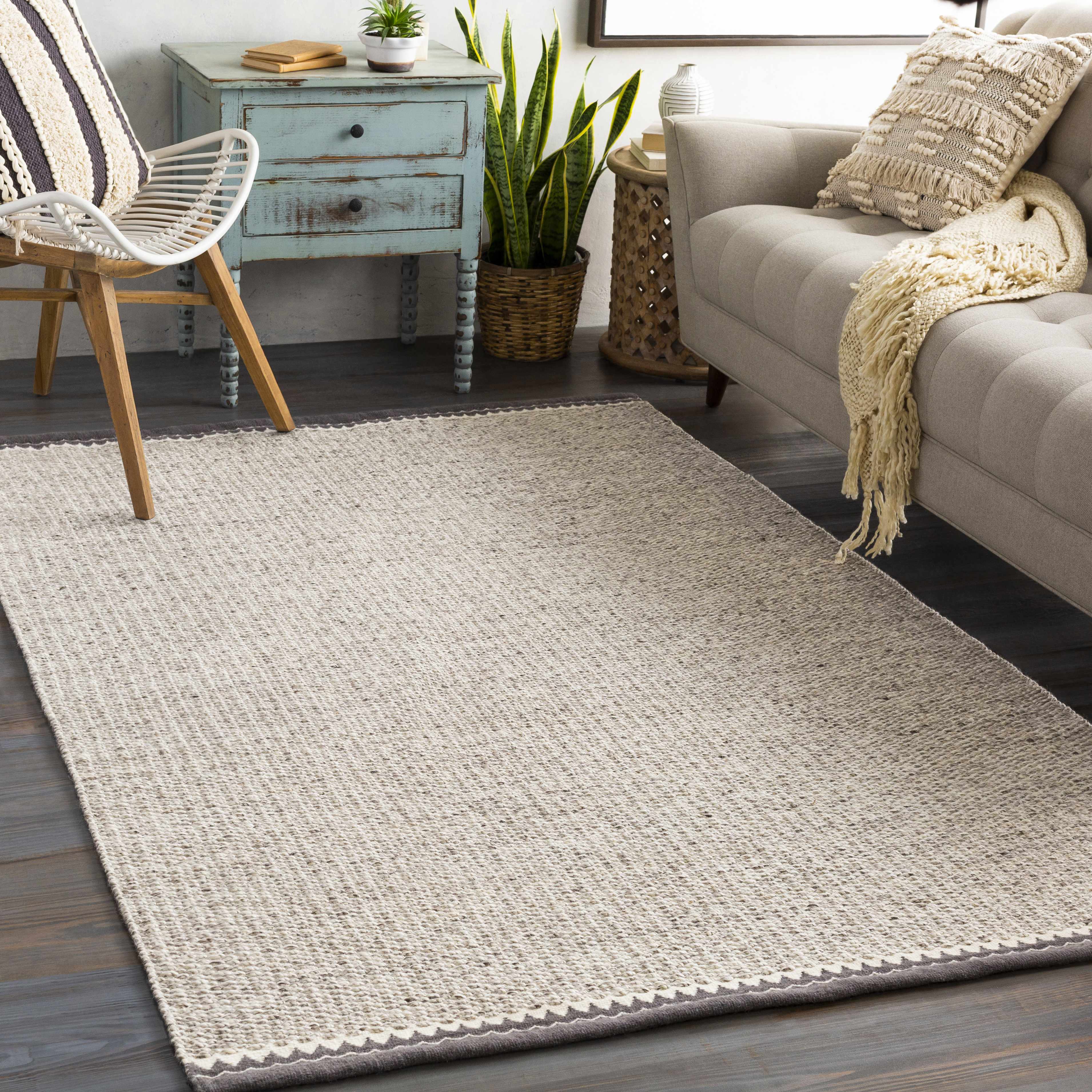 Gateway Neutral Wool Rug - Clearance