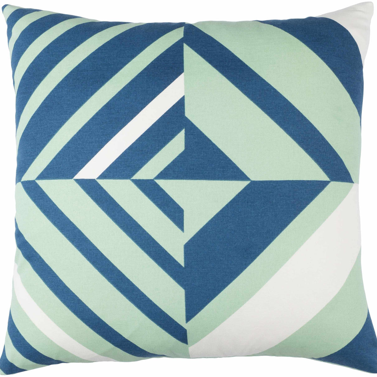 Gusher Blue Geometric Pattern Throw Pillow - Clearance – Boutique Rugs