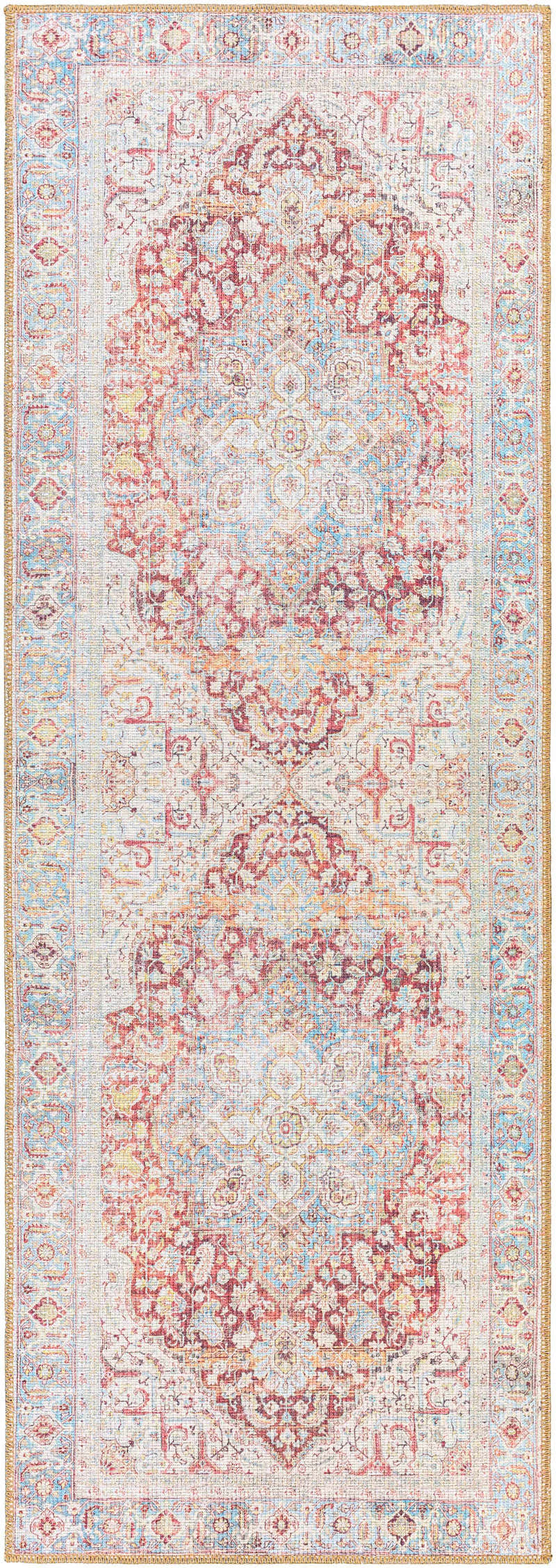 Cream Rust Leeston Washable Rug - Clearance – Boutique Rugs