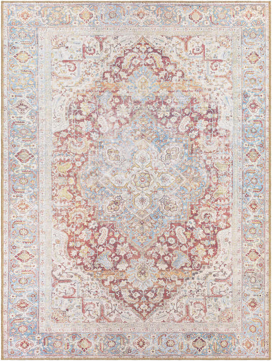 Cream Rust Leeston Washable Rug - Clearance – Boutique Rugs