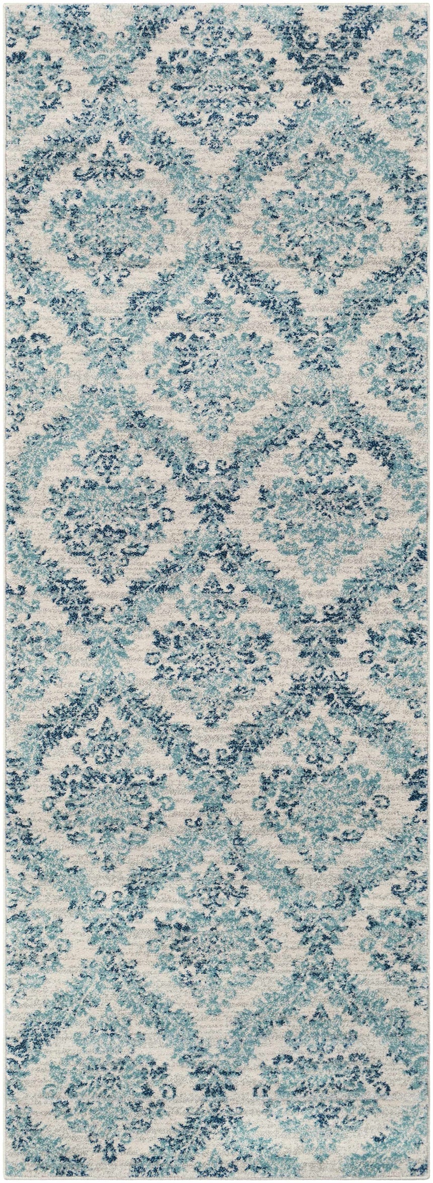 Oaklyn Teal Floral Diamonds Rug – Boutique Rugs