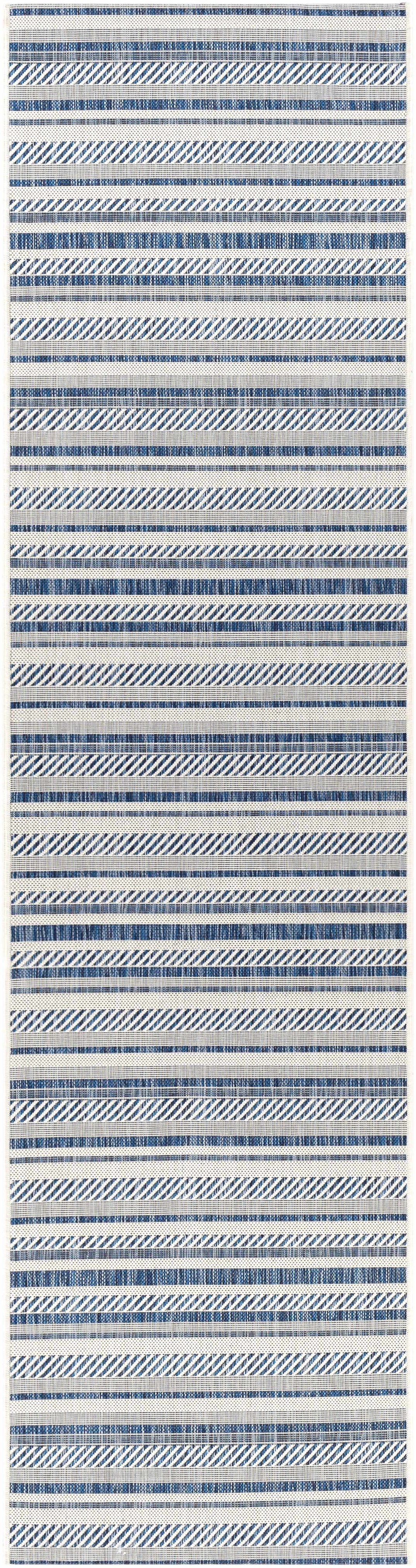 Olin White&Blue Striped Nordic Rug – Boutique Rugs