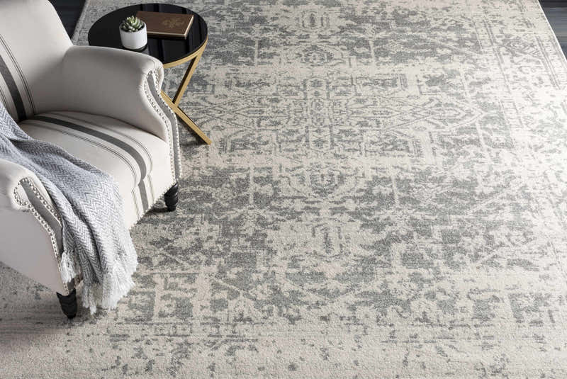 Rachel Area Rug - Beige/Gray Distressed Traditional Rug and Runner ...