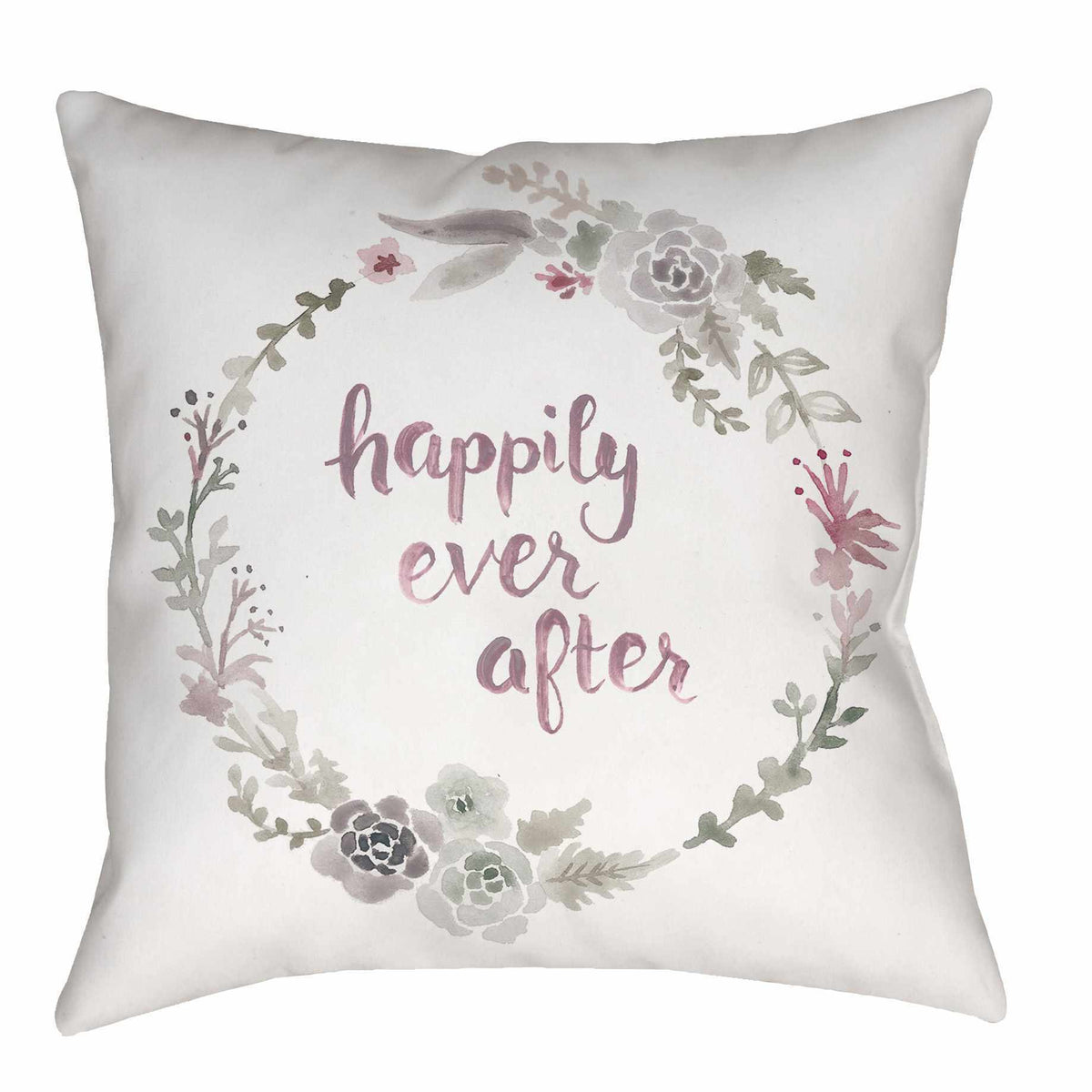 Happily Ever After White Outdoor Throw Pillow – Boutique Rugs