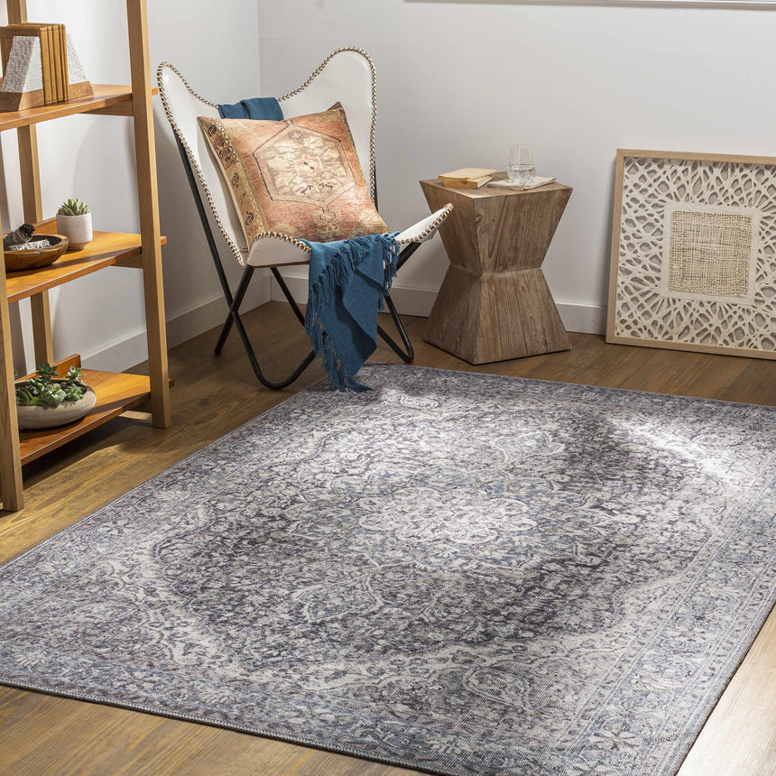 Tavas Blue Persian Style Washable Rug - Clearance – Boutique Rugs