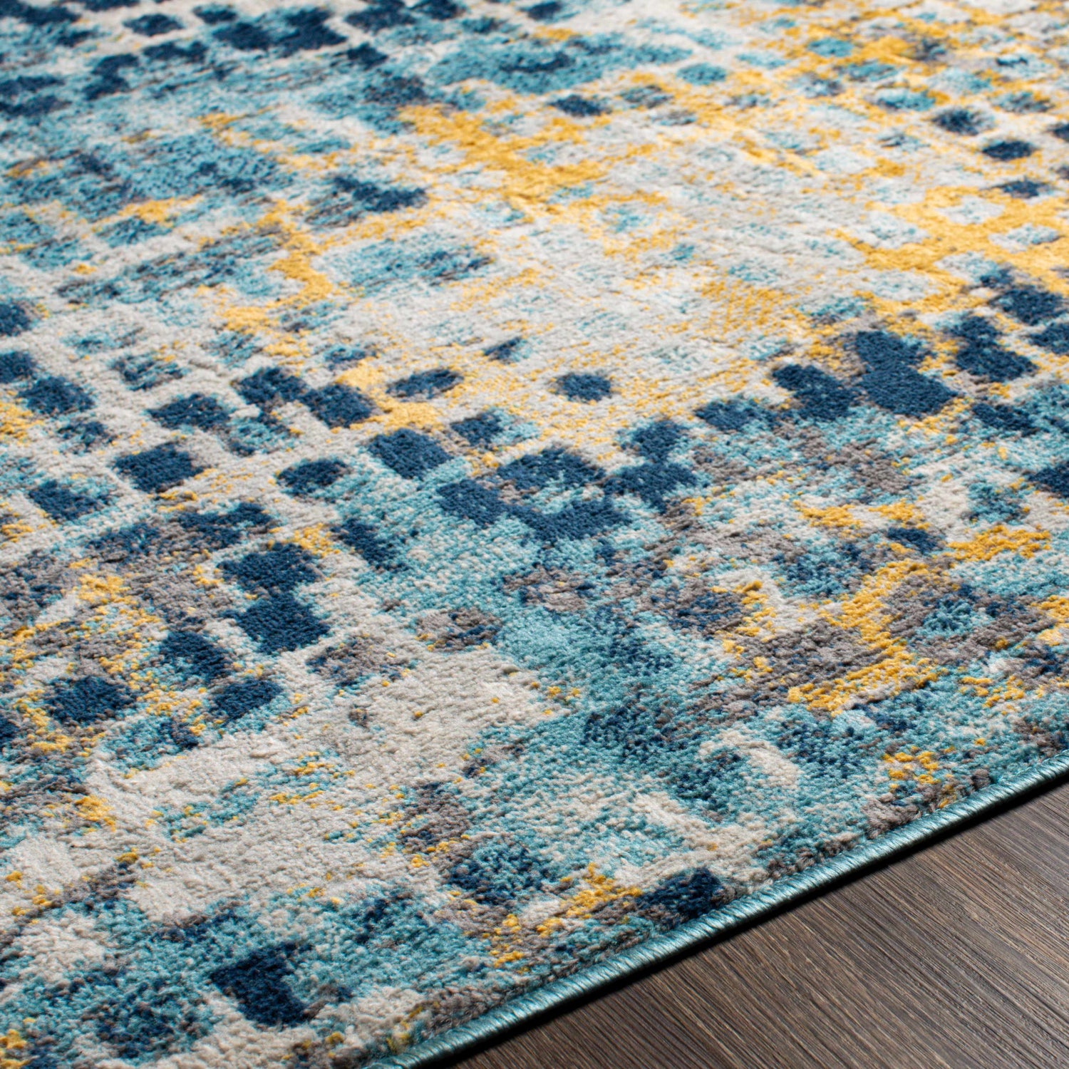 Sandown Blue & Yellow Area Rug - Clearance – Boutique Rugs